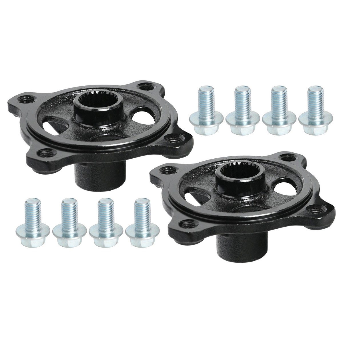 ATV Axle Hubs Pair Of 23T Spline 4-Stud Rear Axle Hubs – 110mm Spacing ...