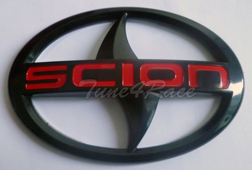 For Scion large Black red logo Emblem Badge Sticker decal tC xA Front ...