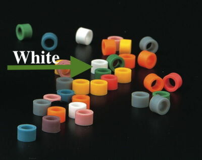 ( White ) Dental / Hygienist Instrument Silicone Color Code Rings 60 ...