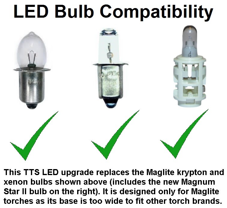 Maglite LED Upgrade TTS Conversion Cree XP-G2 Bulb for 3 4 5 6 D & C ...