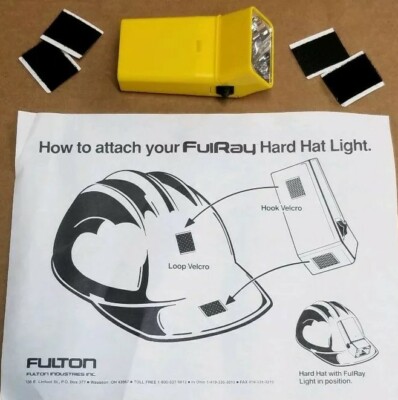 Vintage Fulton Fulray Hard Hat Light Helmet Flashlight | eBay