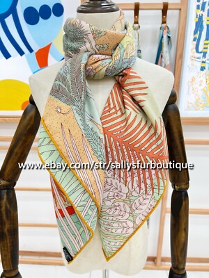 Sallys 70% Cashmere & 30% Silk Stole Animals Print Double Face Scarf ...