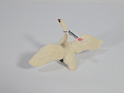 Schleich Germany White Mute Swan Wings Spread Bird PVC Figure Realistic ...