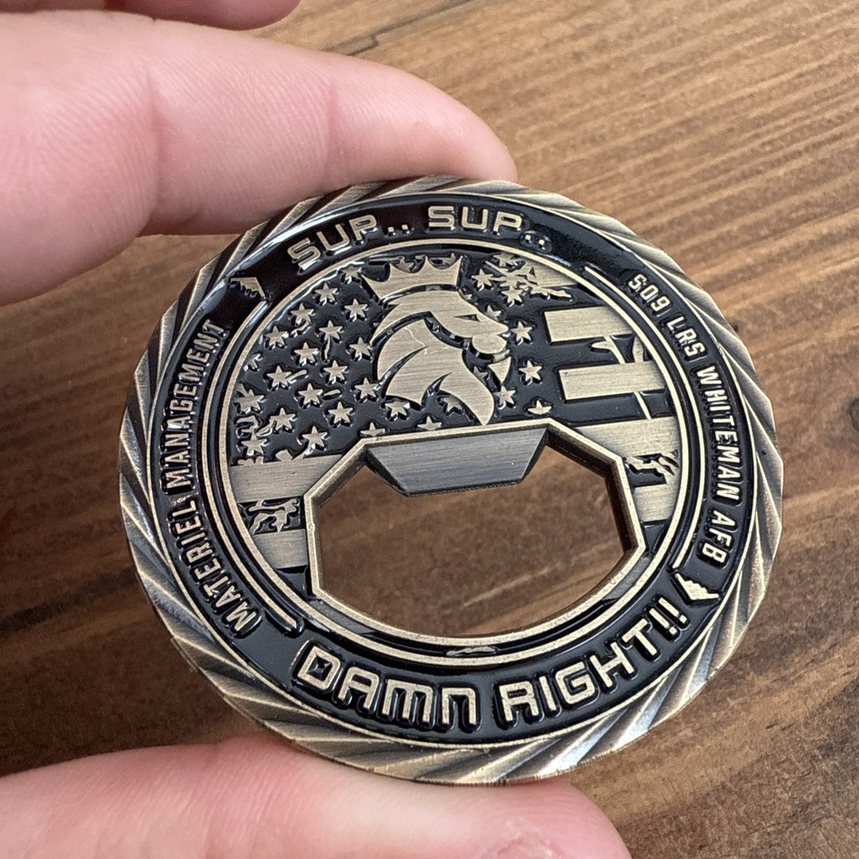 509 LRS Whiteman Air Force Base B2 Bomber Bottle Opener Challenge Coin ...