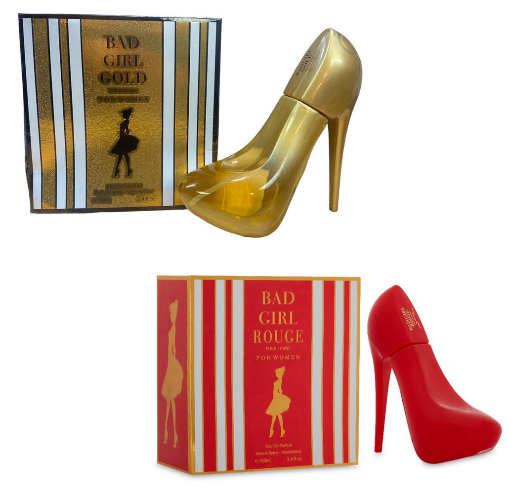 2 x Women's perfume Bad Girl Gold, Bad Girl Rouge Eau de parfum Ladies ...