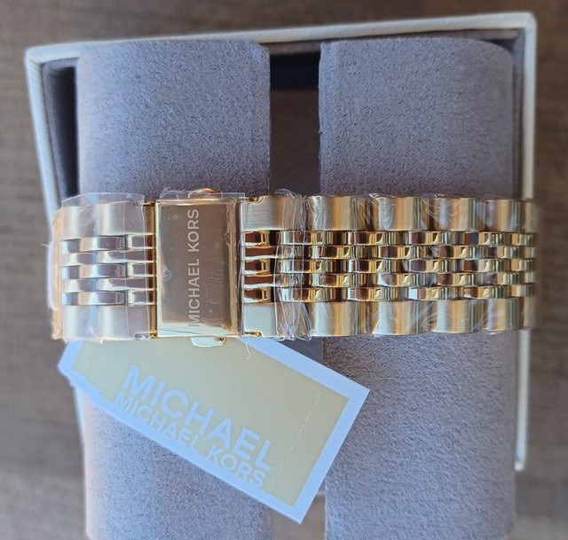 Michael Kors Mens Bayville Chronograph Stainless Steel Watch Gold ...