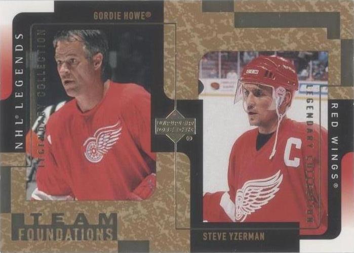 2000-01 Upper Deck Legends - Team Foundations Steve Yzerman, Gordie ...