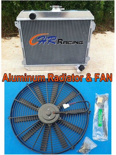Manual Aluminum Radiator and FAN for NISSAN DATSUN 510 610 710 720 L20B ...