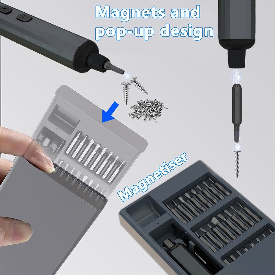 68 In 1 Cordless Electric Screwdriver Kit Mini Power Precision ...