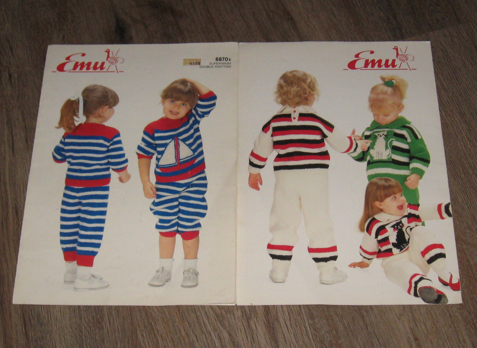 Miniature Fashion EMU knitting patterns CATS Sailboat ELVES Christmas ...