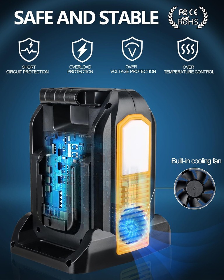 350W Power Inverter Generator for Dewalt 20V Battery DC 20V to AC 110 ...