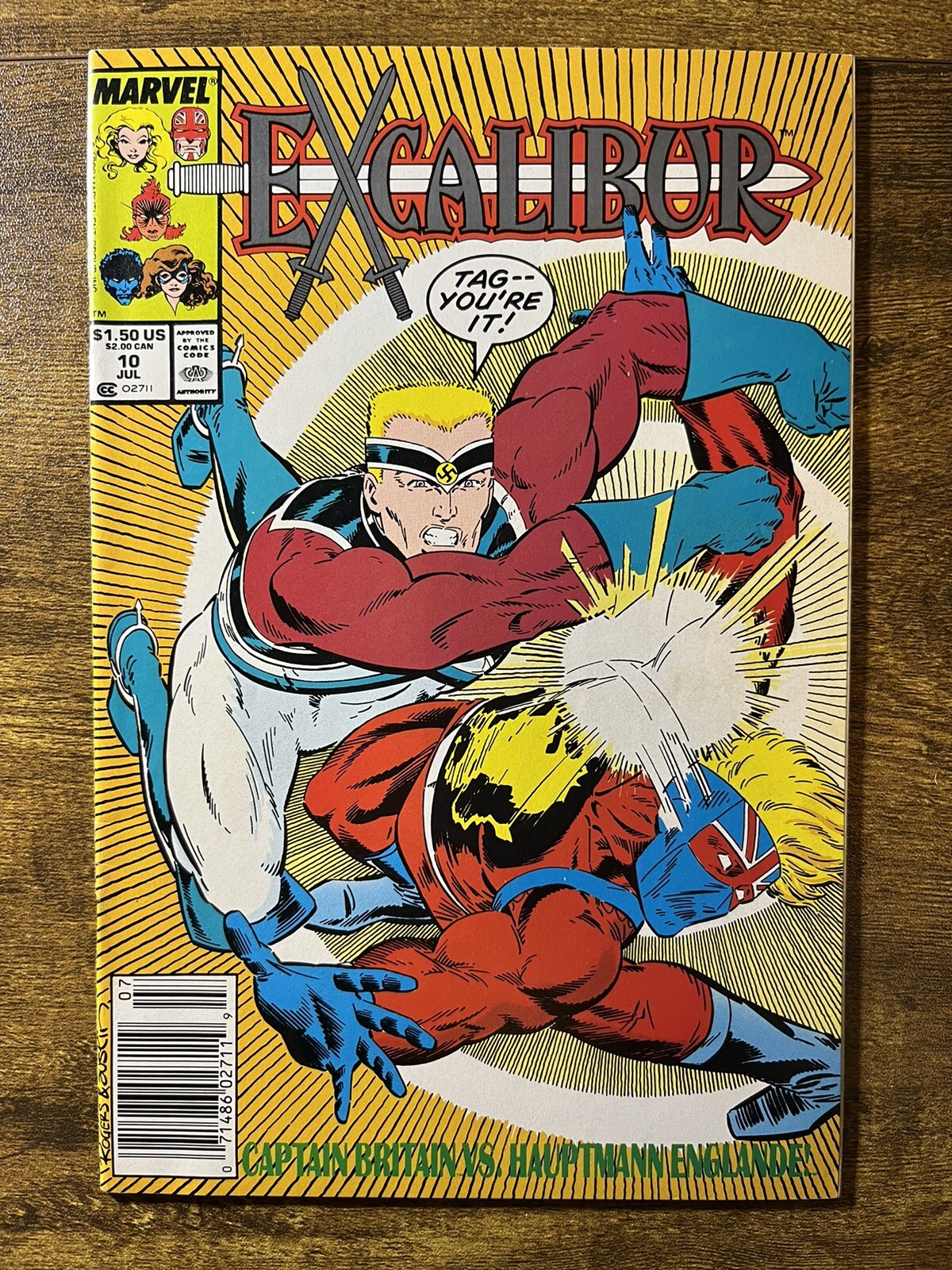 EXCALIBUR 10 NEWSSTAND CHRIS CLAREMONT STORY TERRY AUSTIN COVER MARVEL ...