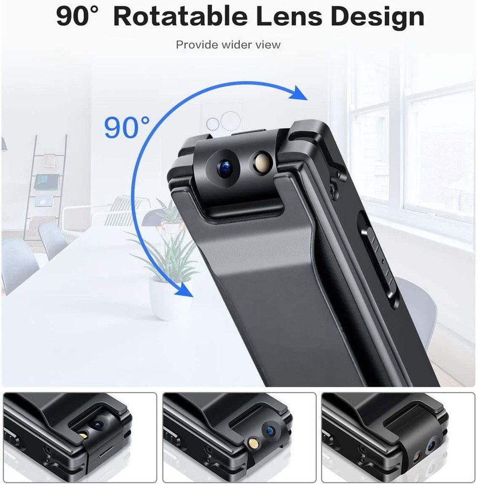 Telele 64G Mini Body Camera Video Recorder, Camera Motion Activated ...