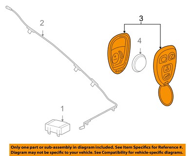 GM OEM Keyless Entry-Key Fob Remote Transmitter 20935331 | eBay