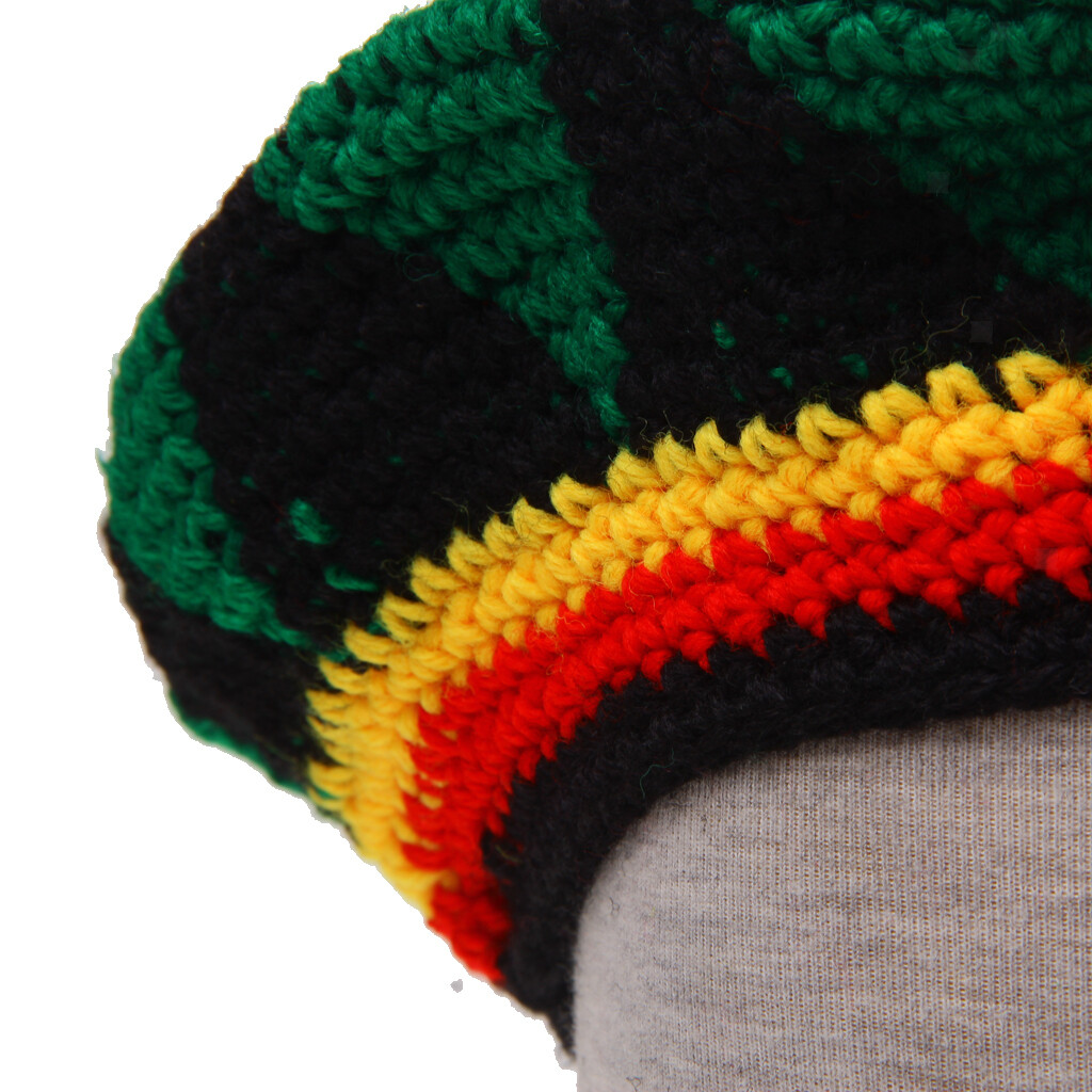 Multicolor Acryl Jamaica Rasta DreadLock Wurzeln Tam Hut Rasta Beanie A ...