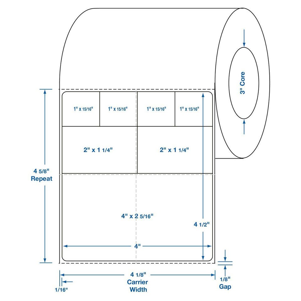 *4-Pack* Medline Centurion Direct Thermal Laboratory White Labels DTL19 ...