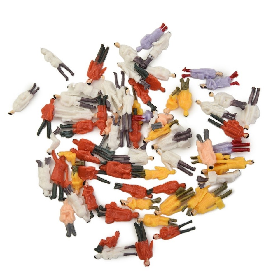 300Pcs Railway Train Layout 1:87 HO Scale Painted Figures Model People ...