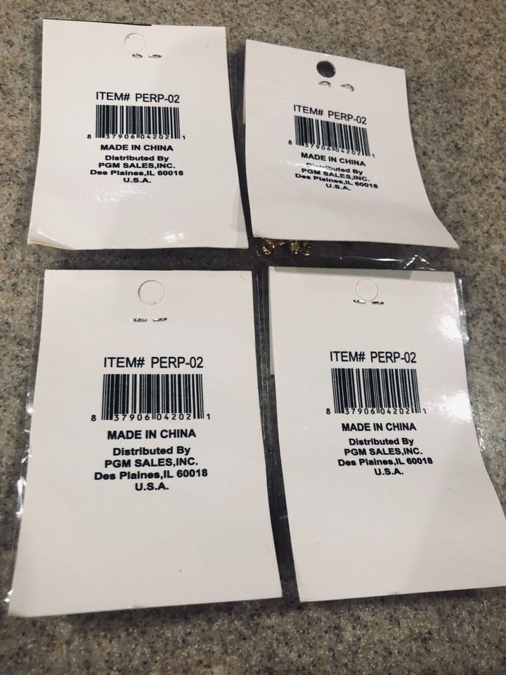 Gold & Silver Bullet Metal Pierced Earring back pads stoppers 100 pcs ...