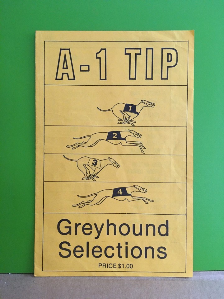 1981 Wheeling Downs Greyhound Racing Program, Full Size, with (2) Tip ...