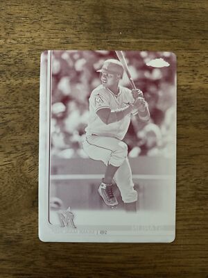 2019 Topps Chrome #171 Starlin Castro Magenta Printing Plate 1/1 Miami ...