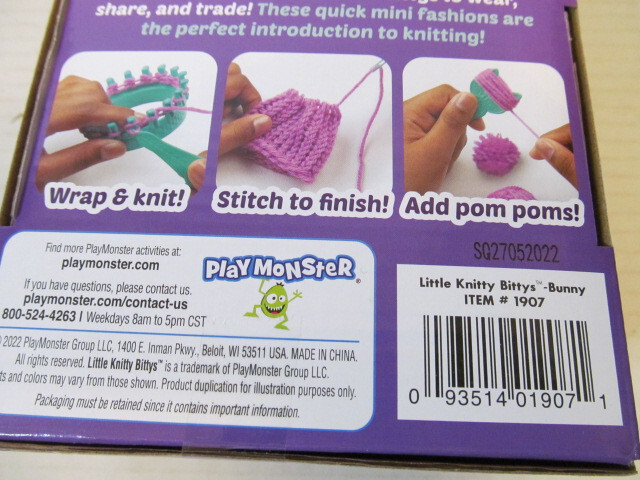 Little Knitty Bittys Loom Knit + Character Kit, Woodsy Series Bunny ...