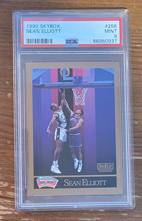 1990 Skybox #256 Sean Elliott Rookie PSA 9 San Antonio Spurs (UCSC_D ...