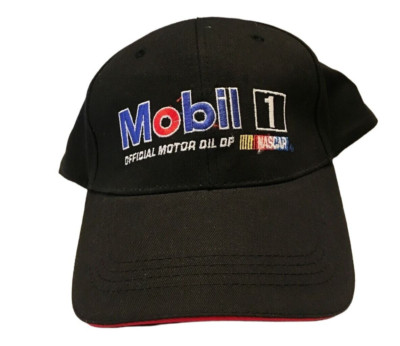 Nascar MOBIL 1 Embroidered Black Pegasus Official Motor Oil of Baseball ...