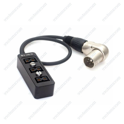 XLR 4pin to 3 D-tap splitter for Blackmagic URSA Mini Pro 4.6K power ...