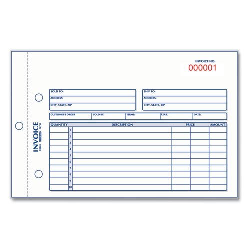 Rediform Invoice Book, 5 1/2 x 7 7/8, Carbonless Duplicate, 50 Sets ...