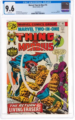 Marvel Two-In-One #15 1976 CGC 9.6 WHITE pages Morbius Living Eraser ...