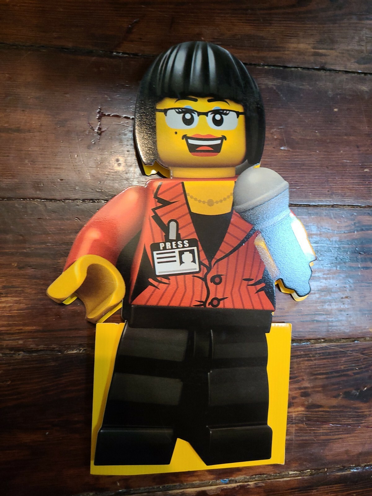 LEGO Minifigure Store Display Stand News Reporter | eBay