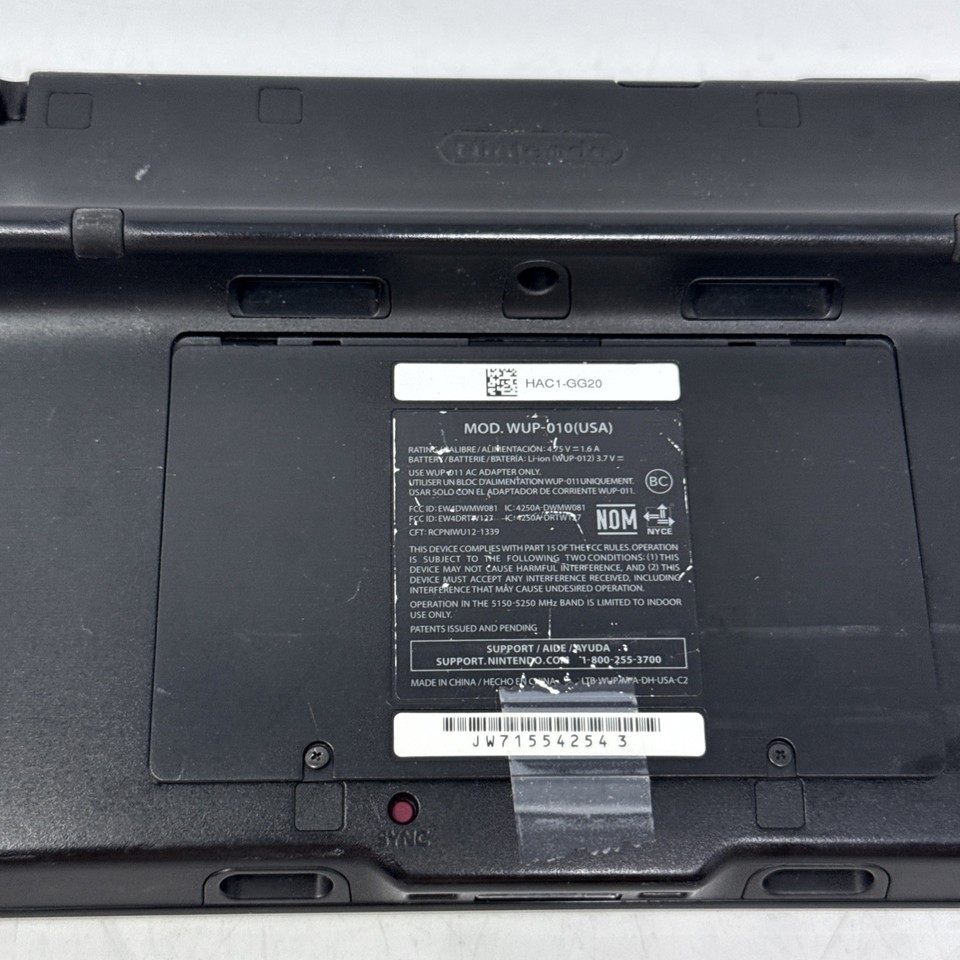 Broken Wii U Gamepad Controller Only - Black WUP-010 For Parts Or ...