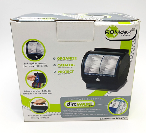 DiscGear ROMdex 40 CD DVD Storage Carrying Case Organizer Blueberry ...