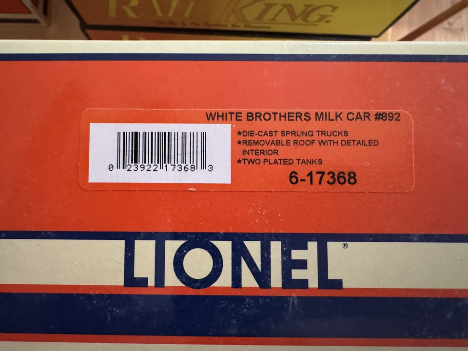 Lionel 6-17368 White Bros Milk Cream Car NEW | eBay