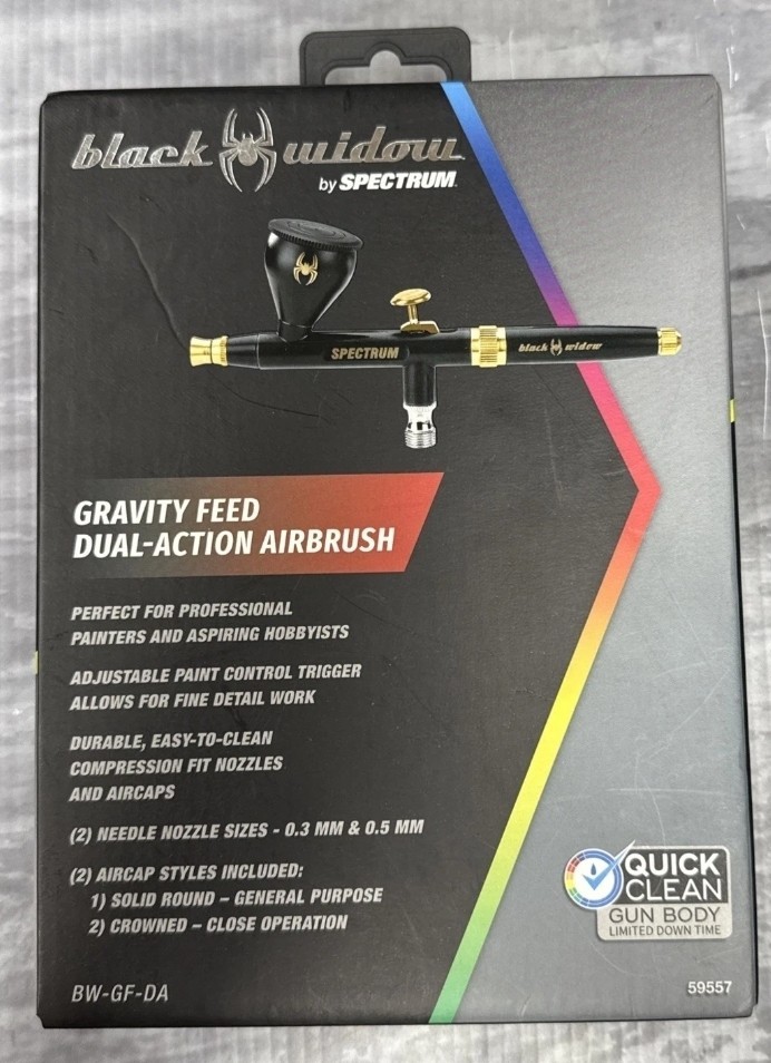 Spectrum Black Widow Precision Control Gravity Feed Dual-Action ...