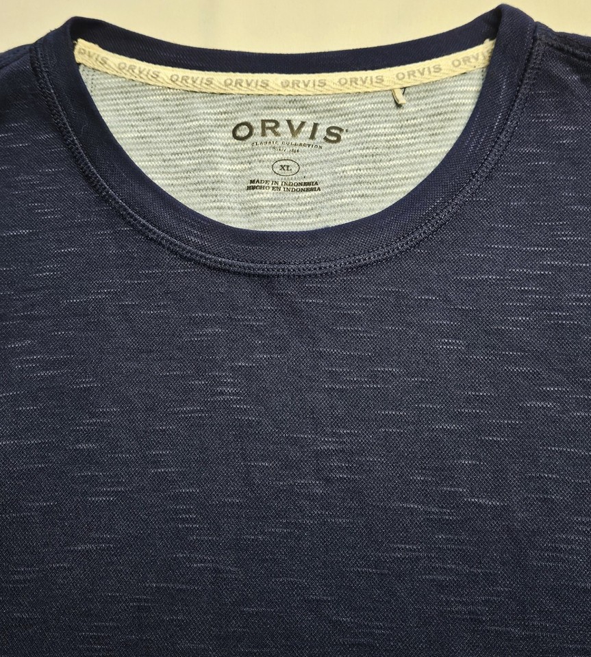 Mens Orvis Classic Collection Long Sleeve Crewneck Pullover Shirt Size ...