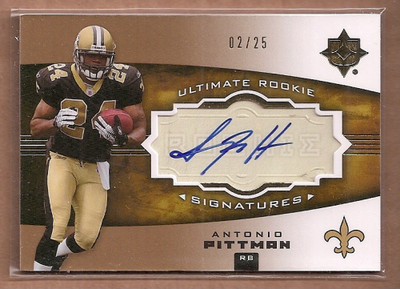 2007 Ultimate Collection Rookie Signatures Gold #129 Antonio Pittman ...