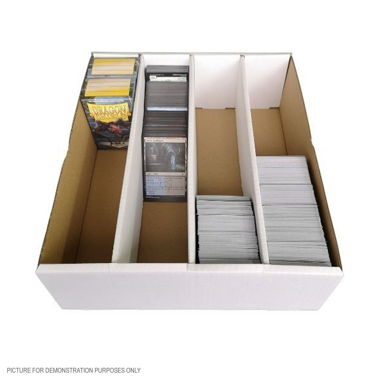 1 x Cardboard 3200ct Trading Card Storage Box + Lid - Holds up to 3200 ...