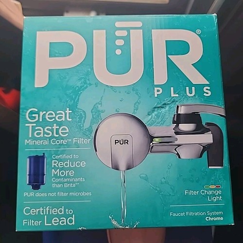 PUR PLUS Faucet Mount Water Filtration System with 3-in-1 Lead Reducing ...