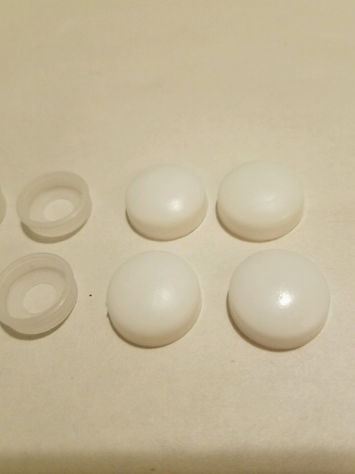 4 License Plate Security Screw Snap on Cap Covers | Smooth White | OEM ...