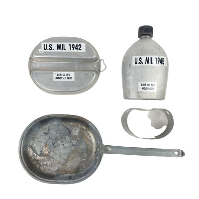 Rare WW2 USGI Army 1942 1945 AGM CO Mess Kit Marked JC Smith | eBay
