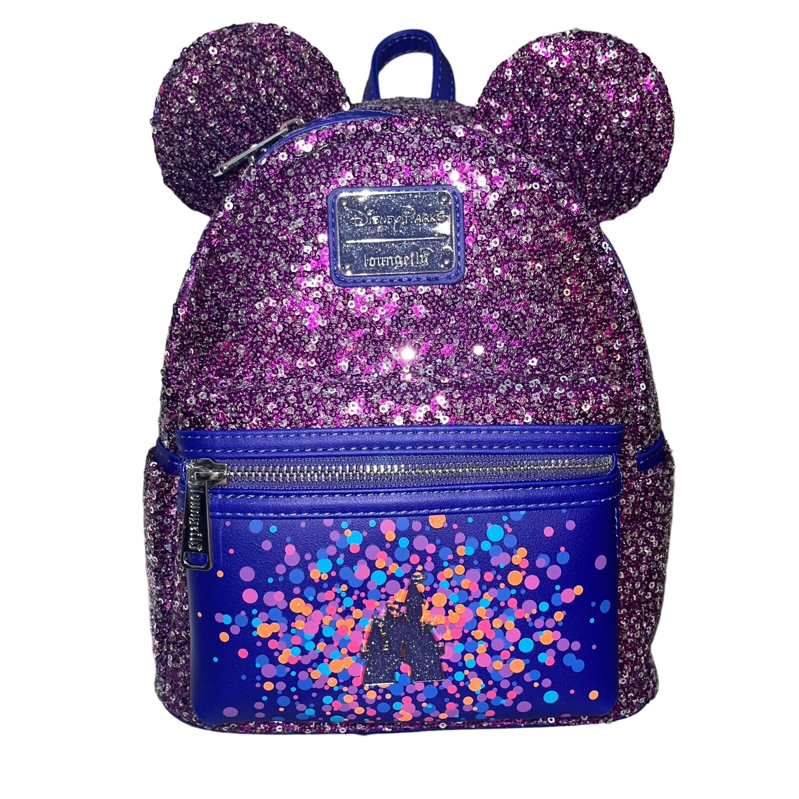 Loungefly Disneyland Paris 30th Anniversary Purple Sequin Mini Backpack ...