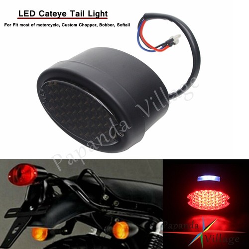 Motorcycle Rear Cat Eye LED Brake / Tail Light For Harley Chopper ...