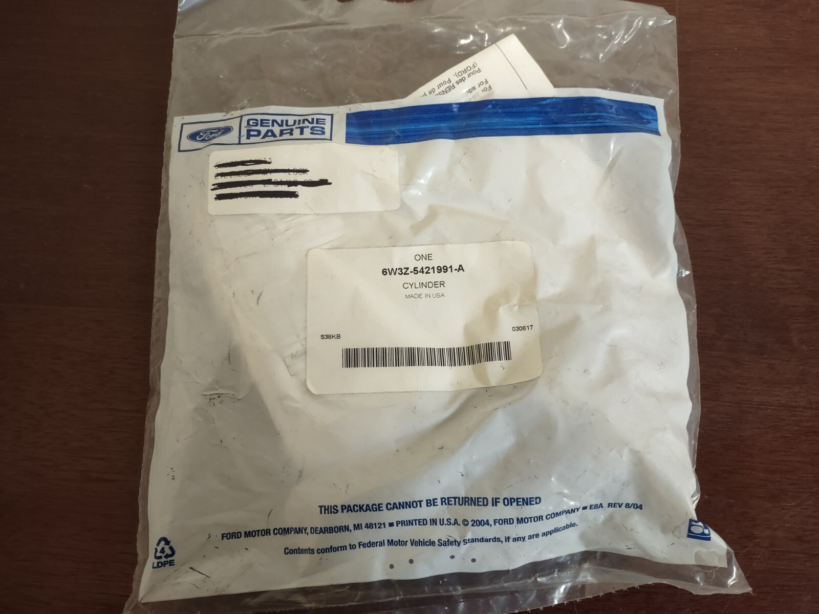 Ford Genuine 6W3Z-5421991-A Front Door Lock Cylinder Driver's Side Left ...