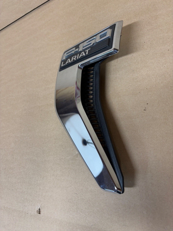 OEM FORD F-150 21-25 LARIAT CHROME Fender Vent Badge Set LH LEFT ML34 ...
