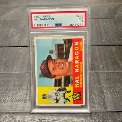 1960 Topps Hal Naragon #231 *Senators* PSA 7 NM | eBay