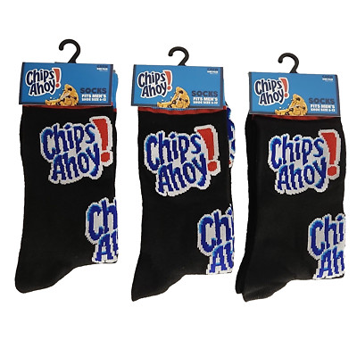 Chips Ahoy! socks (PACK OF 3) Unisex, Fits Men's Shoe Size 6-12 NEW ...