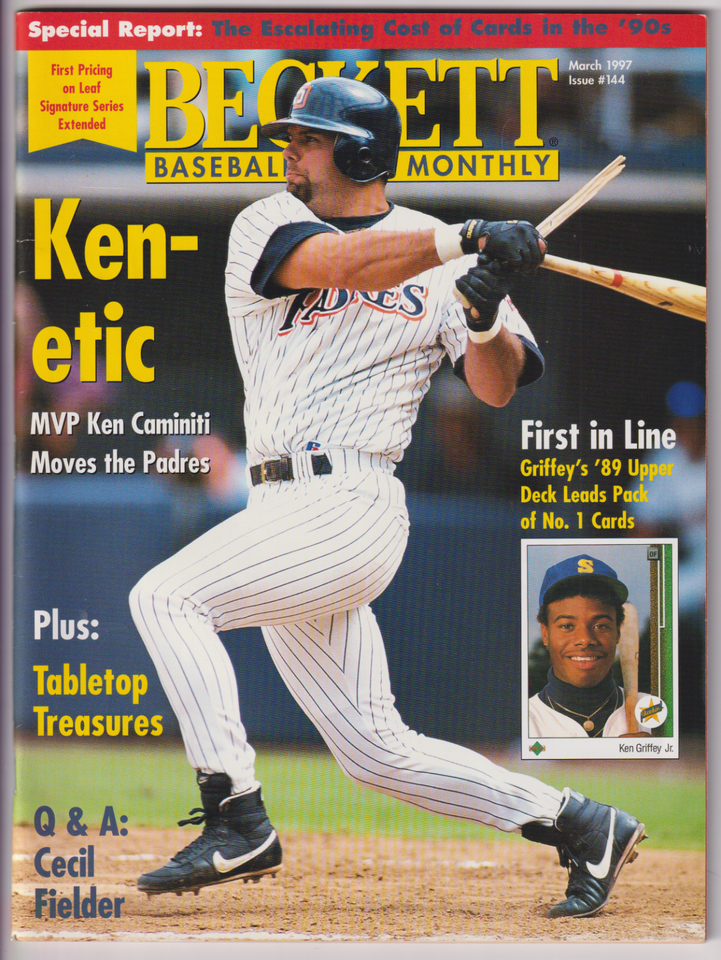 Beckett Monthly Mar. 1997 #144 Juan Gonzalez/Ken Caminiti Rangers ...