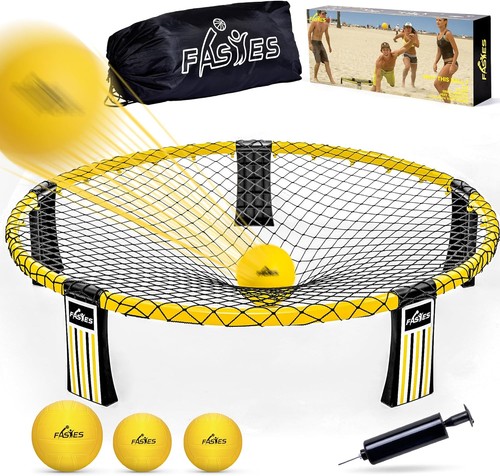 Outdoor Beach Ball Game Includes 3 Balls, Net and Carrying Bag Medium ...