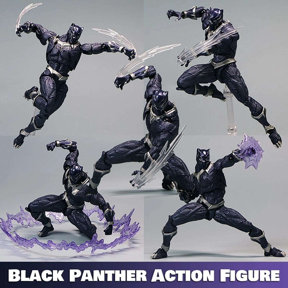 Kaiyodo Revoltech Amazing Yamaguchi Marvel BLACK PANTHER, 60% OFF